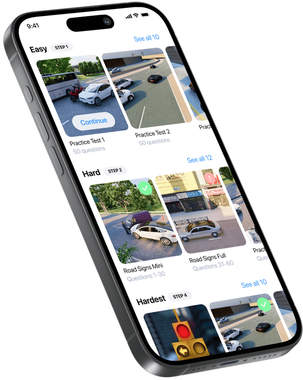 DMV Genie 2026 - Free DMV, CDL & Motorcycle Permit Practice Test App